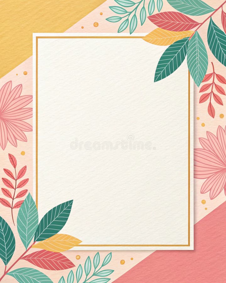 Minimalist Border Design with Paper Texture and Warm and Cozy Palette ...