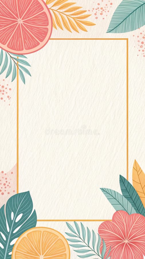 Minimalist Border Design with Paper Texture and Warm and Cozy Palette ...