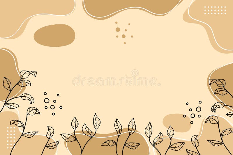 Minimalist Botanical Abstract Background Stock Vector - Illustration of ...