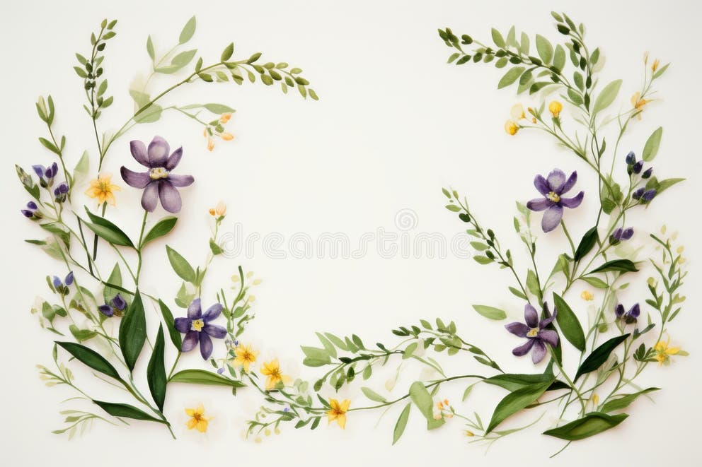 Minimalist Botanical Design Hand Drawn Leaf and Herb Illustration with ...