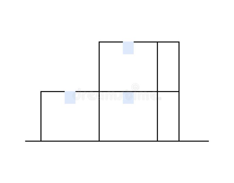Warehouse Box Icon in Minimalist Style, Representing Logistics, Storage ...