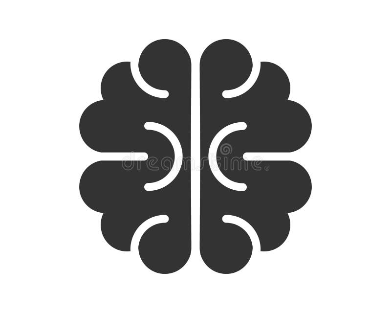 Minimalist Brain Icon. Represents Intelligence, Thought, Learning, and ...