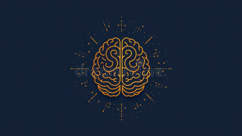 Minimalist Brain Logo Design in Vector Illustration Stock Illustration ...