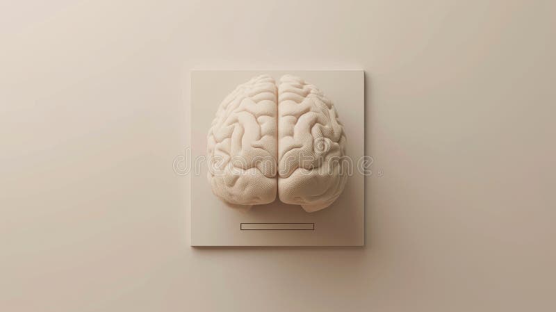 Minimalist Brain Switch Concept for Artificial Intelligence Stock Image ...