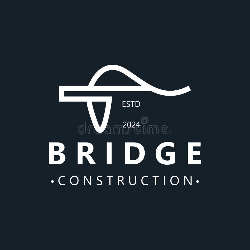 Minimalist Bridge Logo Suitable for Building and Construction Workers ...