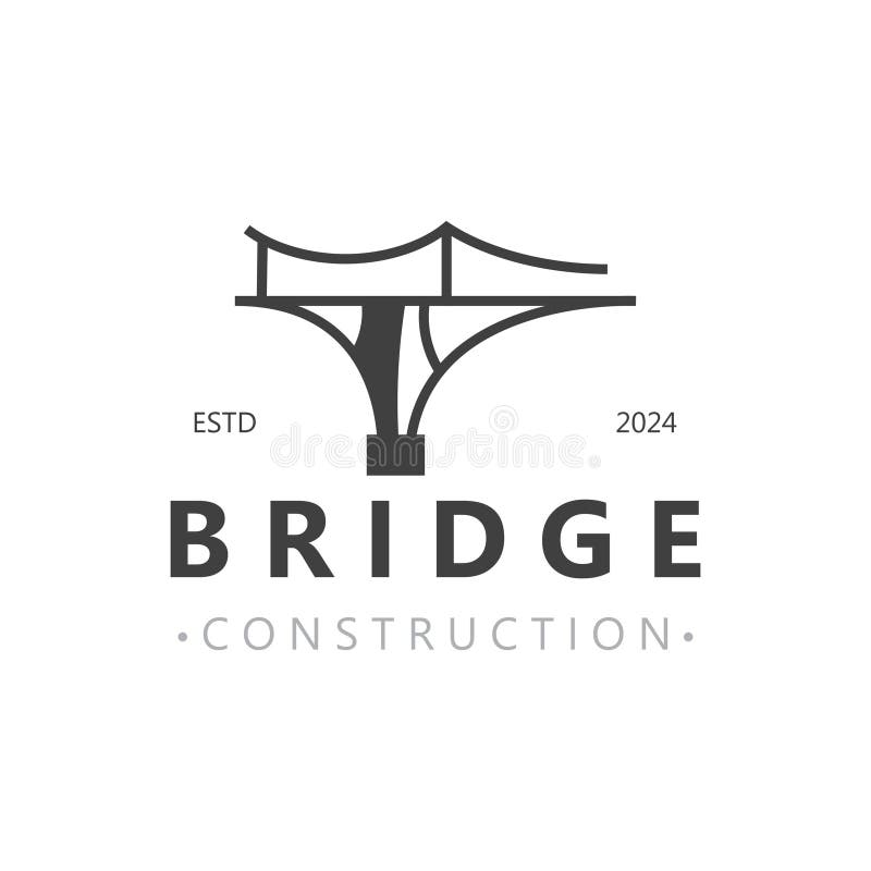 Minimalist Bridge Logo Suitable for Building and Construction Workers ...