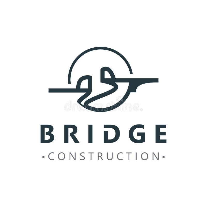 Minimalist Bridge Logo Suitable for Building and Construction Workers ...