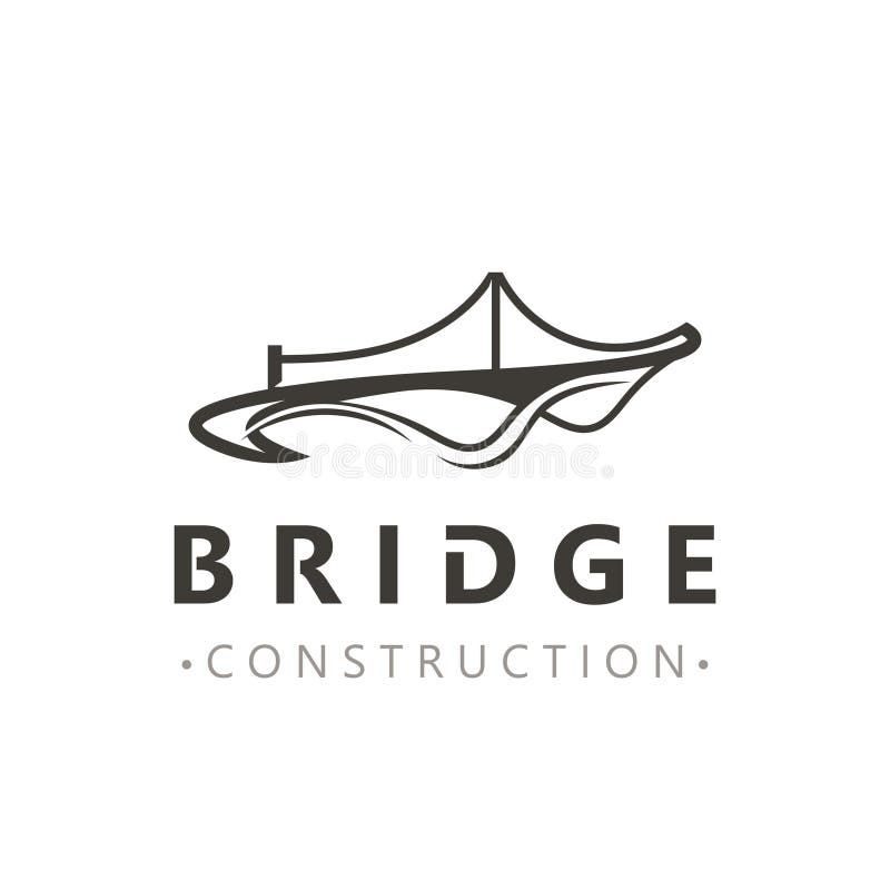 Minimalist Bridge Logo Suitable for Building and Construction Workers ...