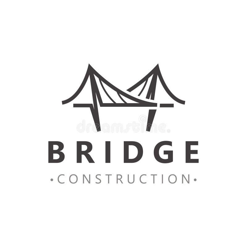 Minimalist Bridge Logo Suitable for Building and Construction Workers ...