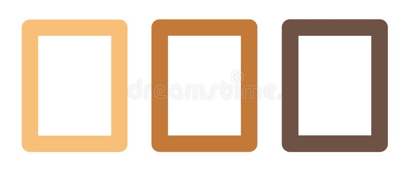 Minimalist Brown Gradient Picture Frames Set with Rounded Corners ...