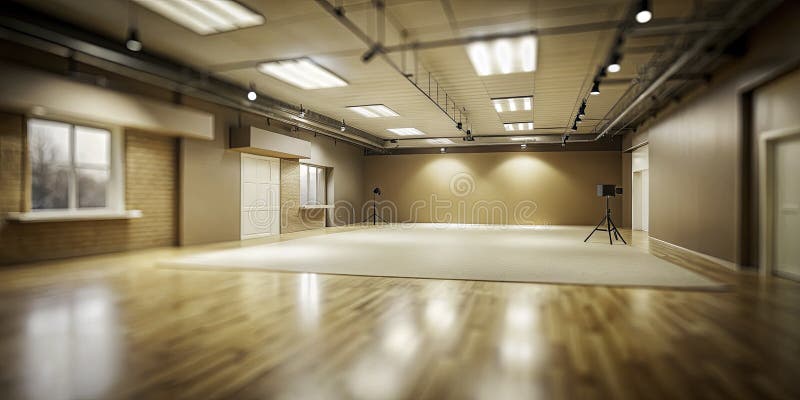 A Minimalist Brown Studio Background Elegant Empty Room TiltShift ...
