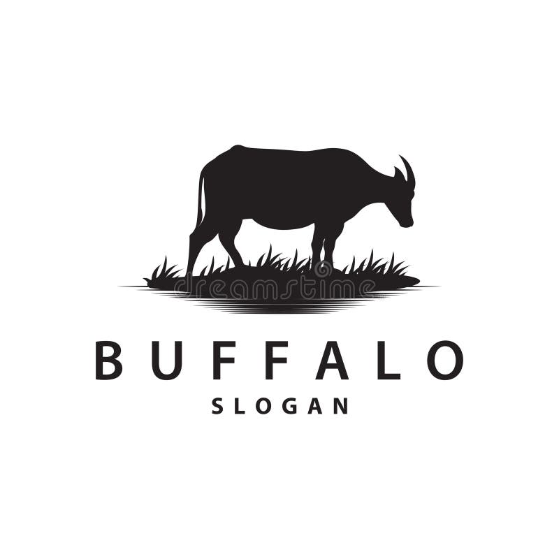 Minimalist Buffalo Logo Template Illustration Symbol Stock Vector ...