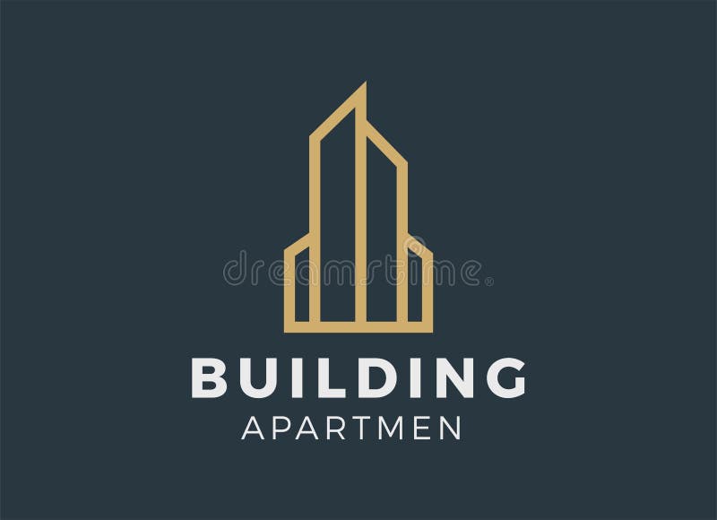 Minimalist Building Apart Men Logo Design Inspiration. Stock Vector ...