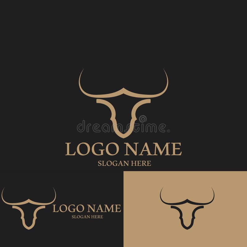 Minimalist Bull Logo Icon Vector Illustration Template Design Stock ...