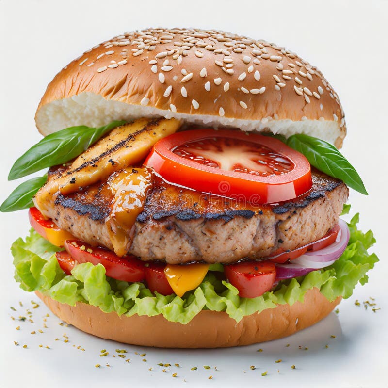 Minimalist Burger Delight: Delight in the Minimalist Charm of a Burger ...