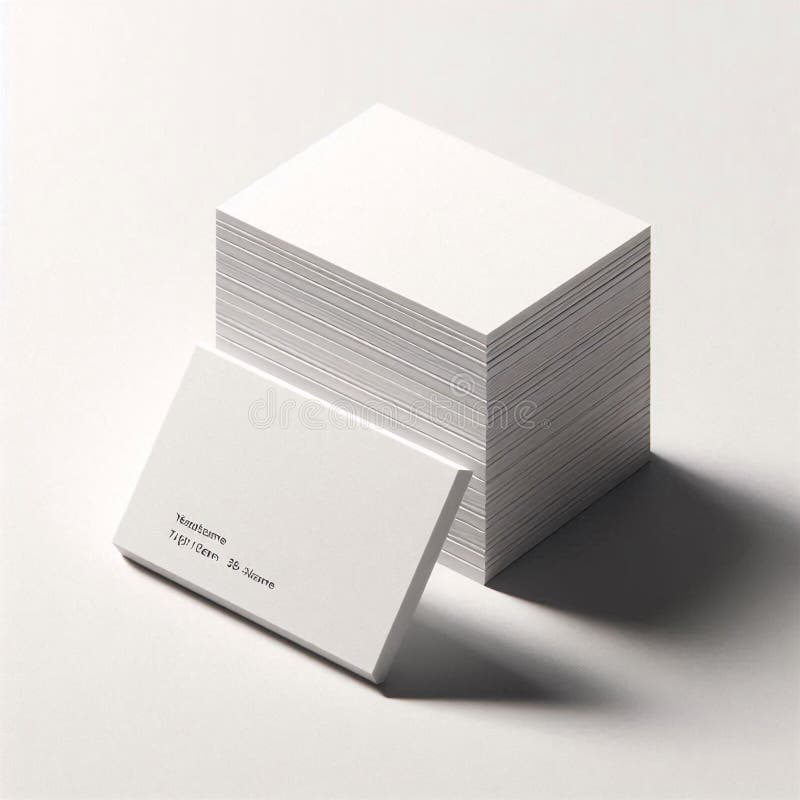 Minimalist Business Card Mockup Stock Illustration - Illustration of ...
