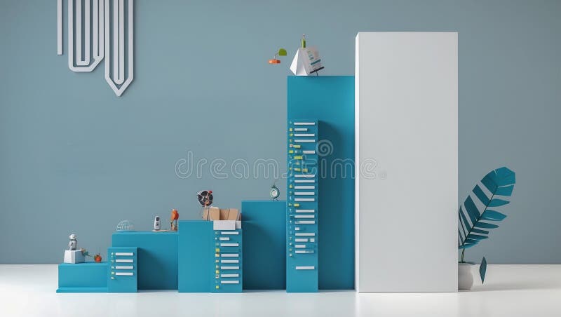 Minimalist Business Growth Infographic Design Stock Illustration ...