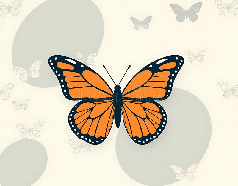 Minimalist Butterfly Pattern with Clean Modern Layout Stock ...