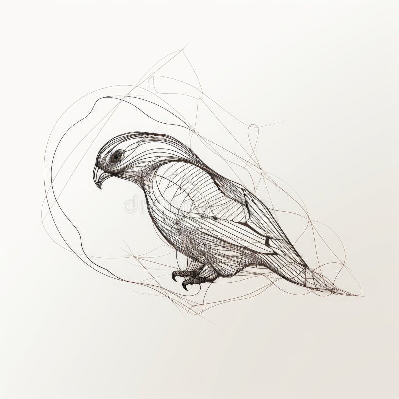 Minimalist Buzzard Illustration Stock Illustration - Illustration of ...