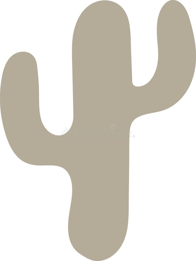 Minimalist Cactus Silhouette Stock Illustration - Illustration of ...