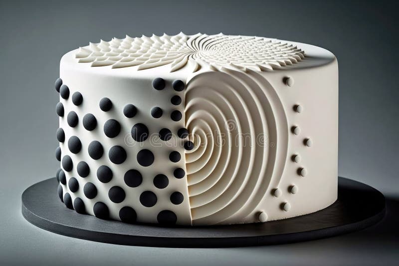 Minimalist Cake with Monochromatic Design. Generative AI Stock ...