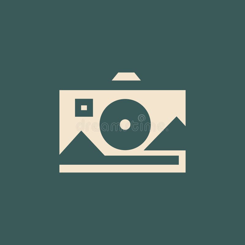 A Minimalist Camera Icon with a Clean, Modern Design Stock Vector ...
