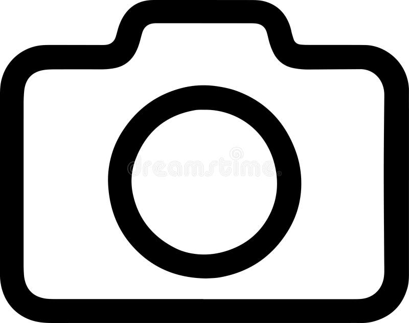 Sleek Camera Icon: Capture Moments with Simple Elegance in Black and ...