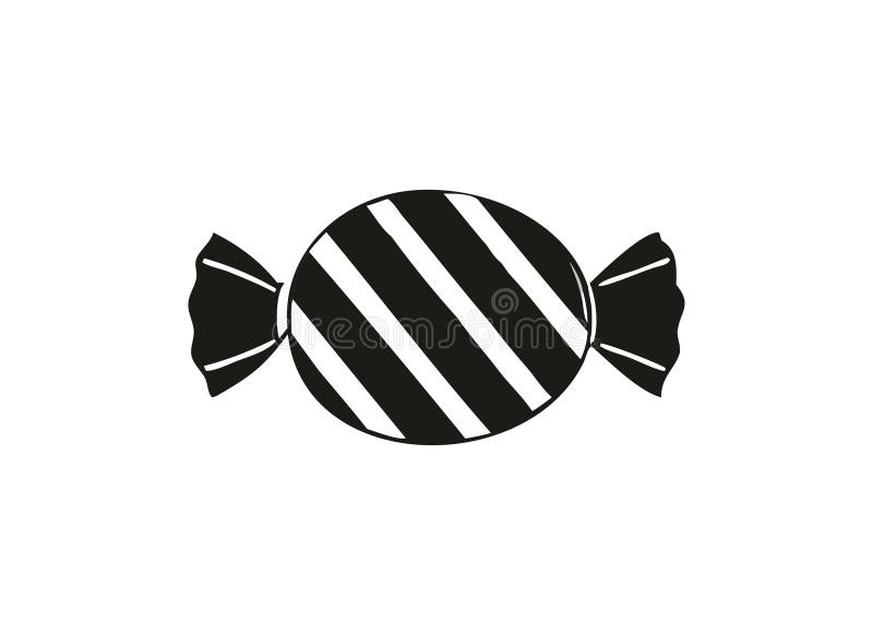 Wrapped Candy Clipart Black And White