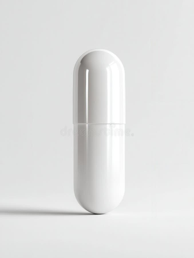 Minimalist Capsule on a White Background Showcasing Hyper Realistic ...