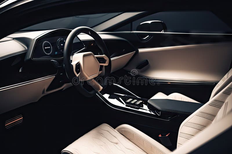 Minimalist Car Interior with Clean Lines and Simple Design Elements ...