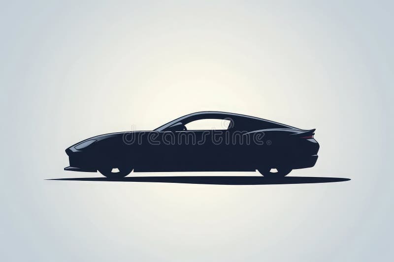 A Sleek Minimalist Car Silhouette Showcasing Elegant Design Against a ...