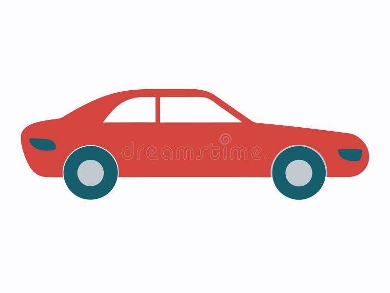 Minimalist Car Vector on White Background Stock Vector - Illustration ...