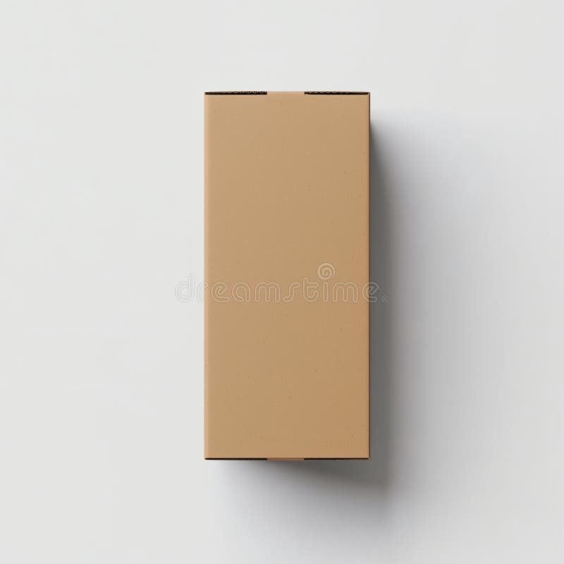 Minimalist Cardboard Box Mockup for E-commerce and Shipping Stock ...