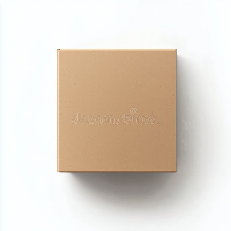 Minimalist Cardboard Box Mockup for E-commerce and Shipping Stock ...
