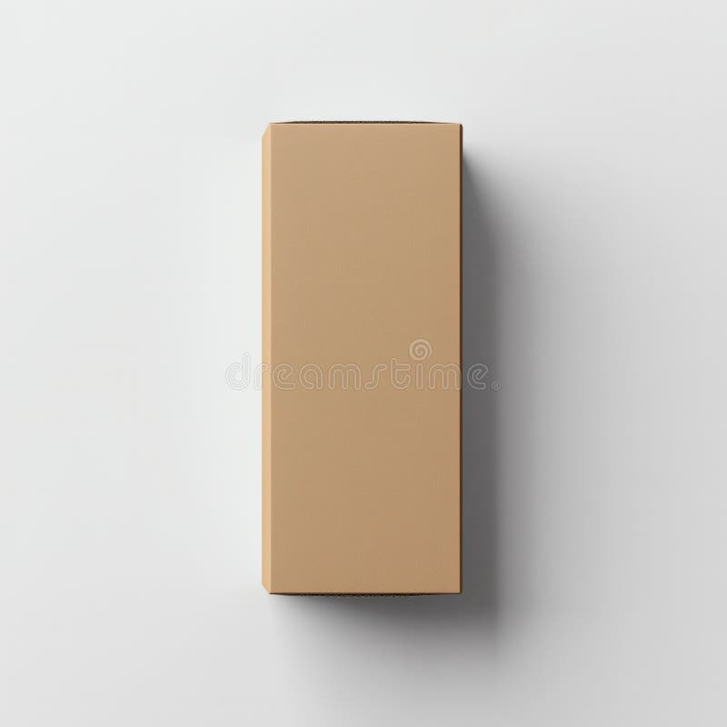 Minimalist Cardboard Box Mockup for E-commerce and Shipping Stock ...