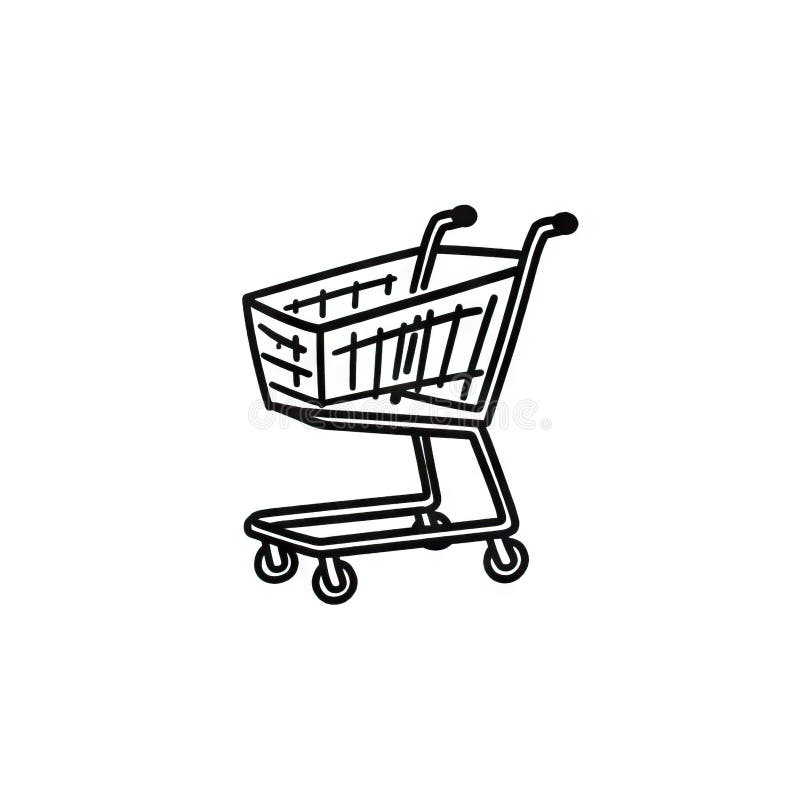 Minimalist Cart on White Background - Modern and Minimalistic Vector ...