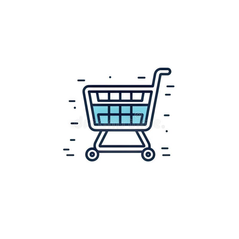 Minimalist Cart on White Background - Modern and Minimalistic Vector ...