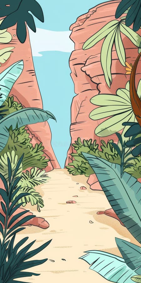 Minimalist Cartoon Design Featuring Wide Open Hand-drawn Copy Space ...