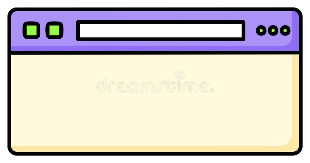 Cartoon Web Browser Window Interface Vector Stock Illustrations – 610 ...