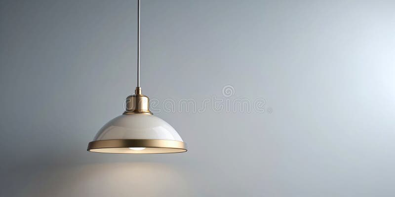Minimalist Ceiling Hanging Lamp Front Elevation Isolated on Background ...