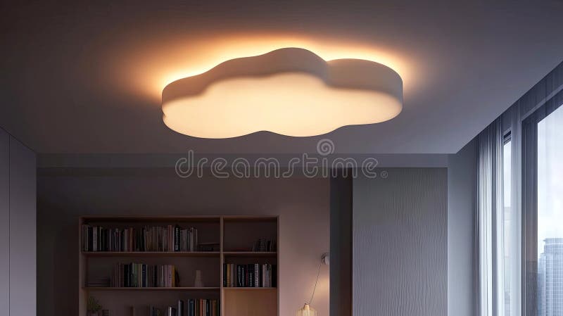 A Minimalist Ceiling Light that Mimics the Look of a Soft Cloud Stock ...