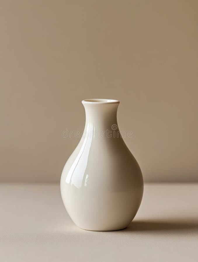 Minimalist Ceramic Vase on a Neutral Background. Stock Photo - Image of ...