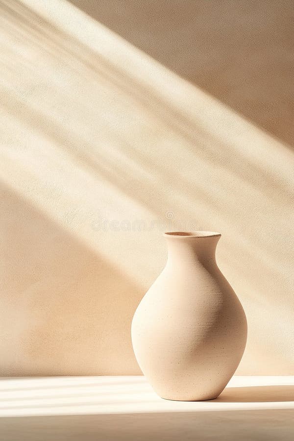 A Minimalist Ceramic Vase Sits on a Matte Surface, Gracefully ...