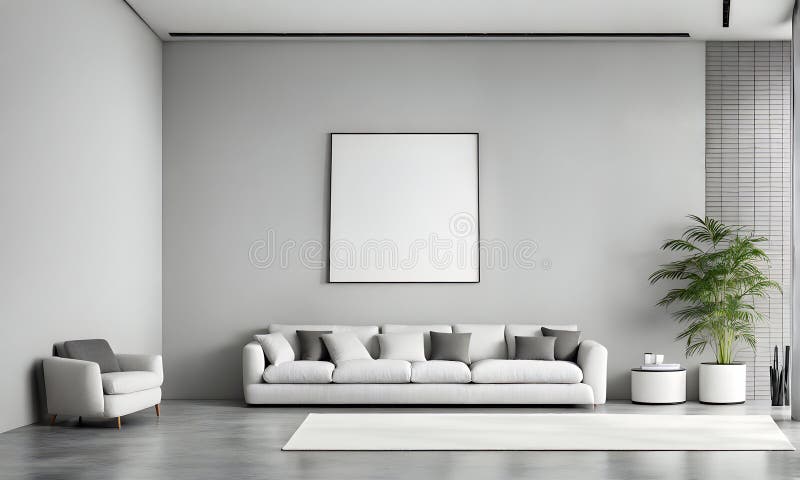 Minimalist Charm: Simplistic and Stylish Interior Stock Illustration ...