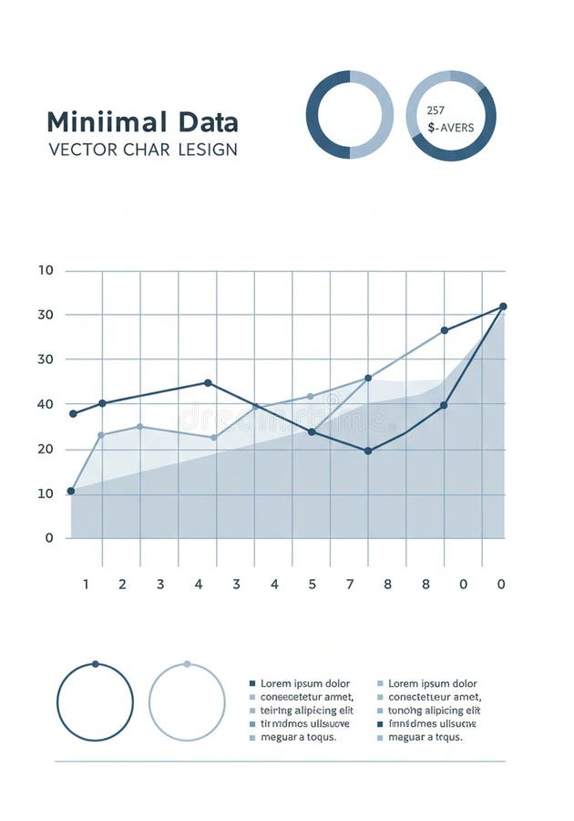 Minimalist Chart Design Displaying a Line Graph with Data Points ...