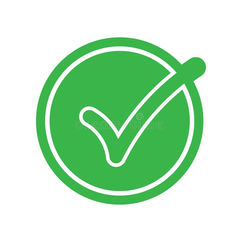 Check Mark Icon Vector Illustration Stock Vector - Illustration of ...