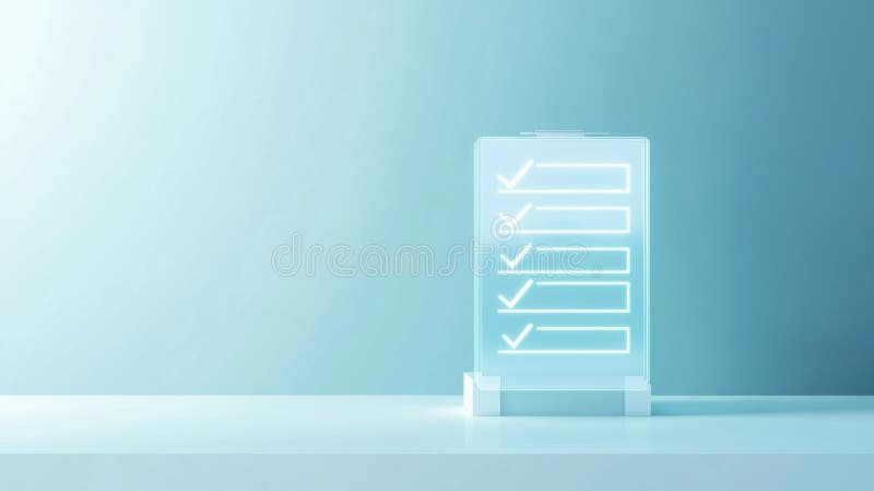 Minimalist Checklist on Digital Display for Modern Organization and ...
