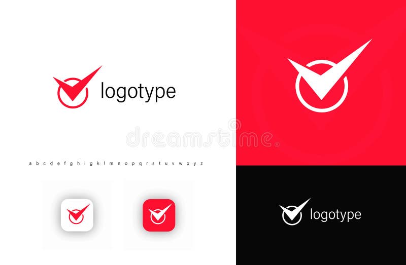 Minimalist Checkmark Logo Inside a Circle, Symbolizing Trust, Approval ...