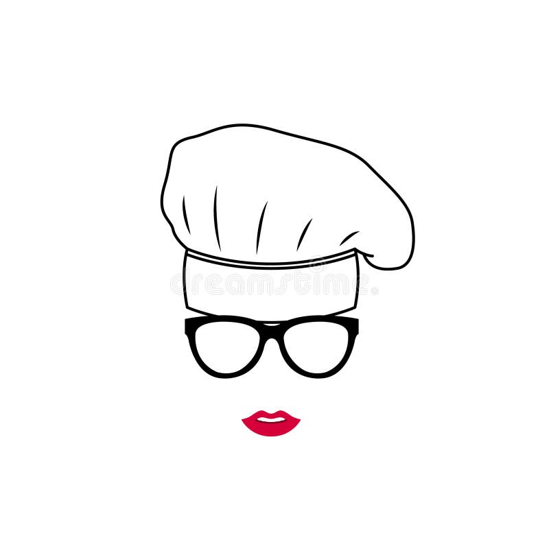 Minimalist Chef Icon with Stylish Stock Illustration - Illustration of ...