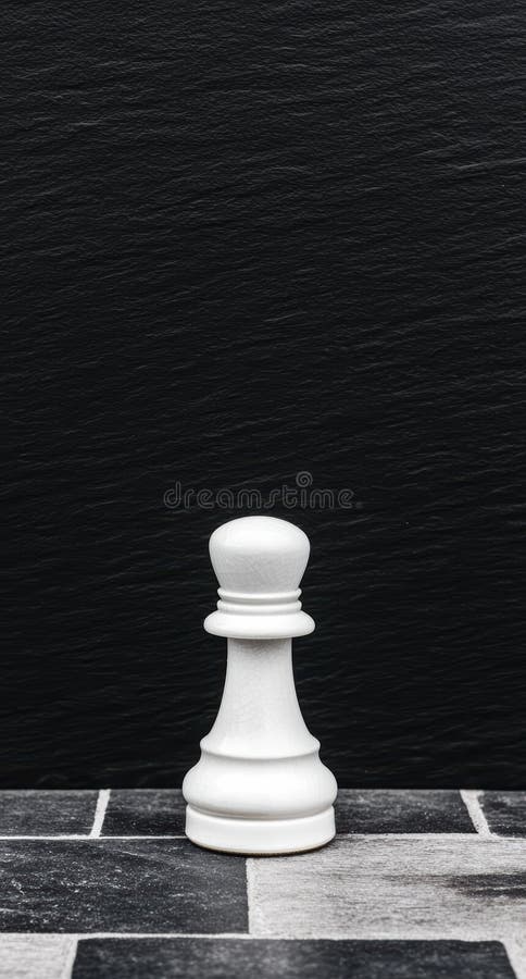 Minimalist Chess Pawn on Chessboard Stock Illustration - Illustration ...